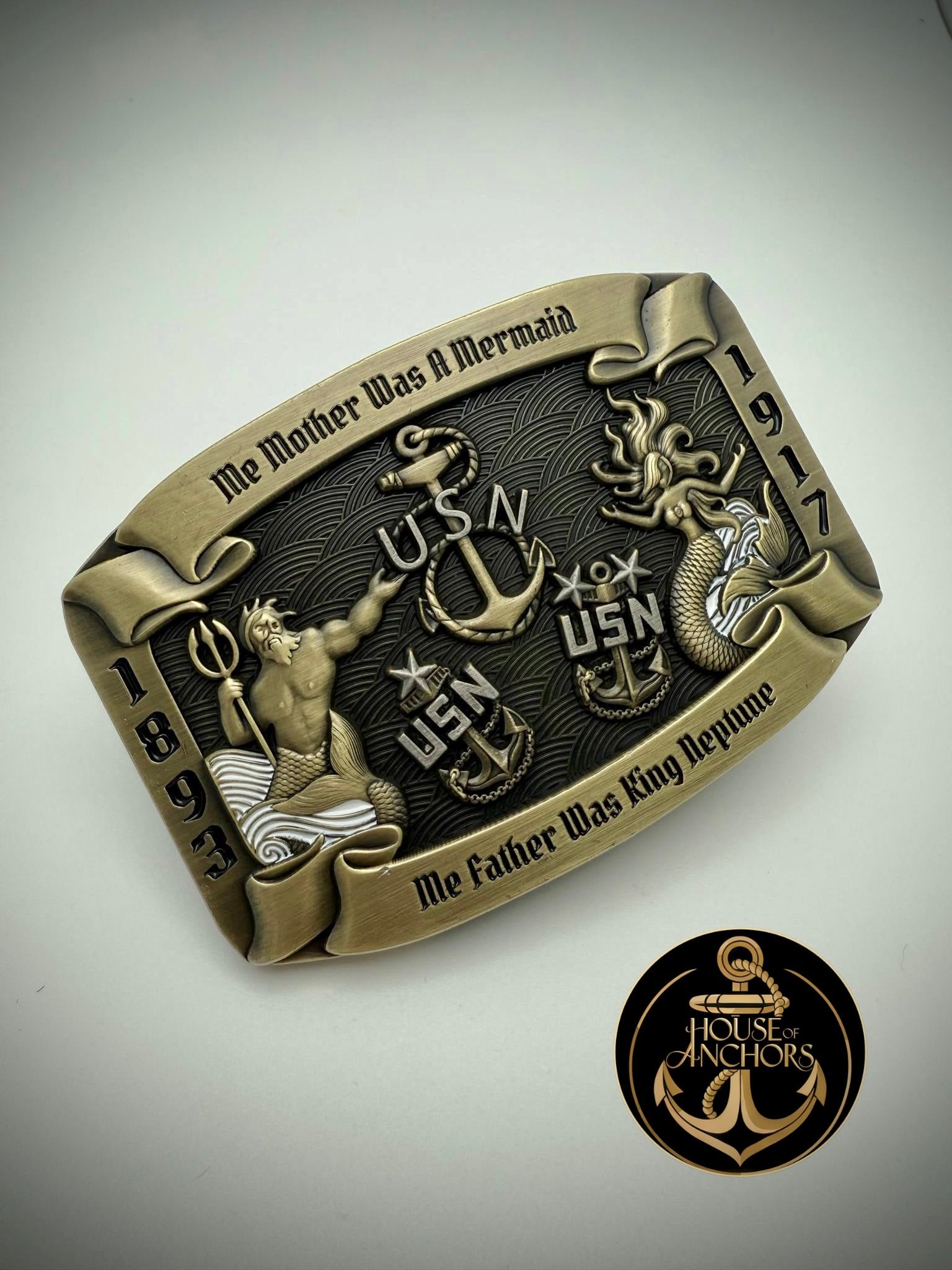 Me Mother and Father Belt Buckle – House Of Anchors